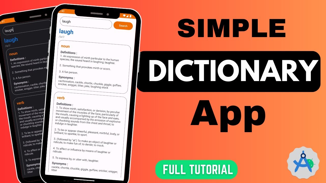 How To Make Dictionary App Android Studio 2024 Youtube