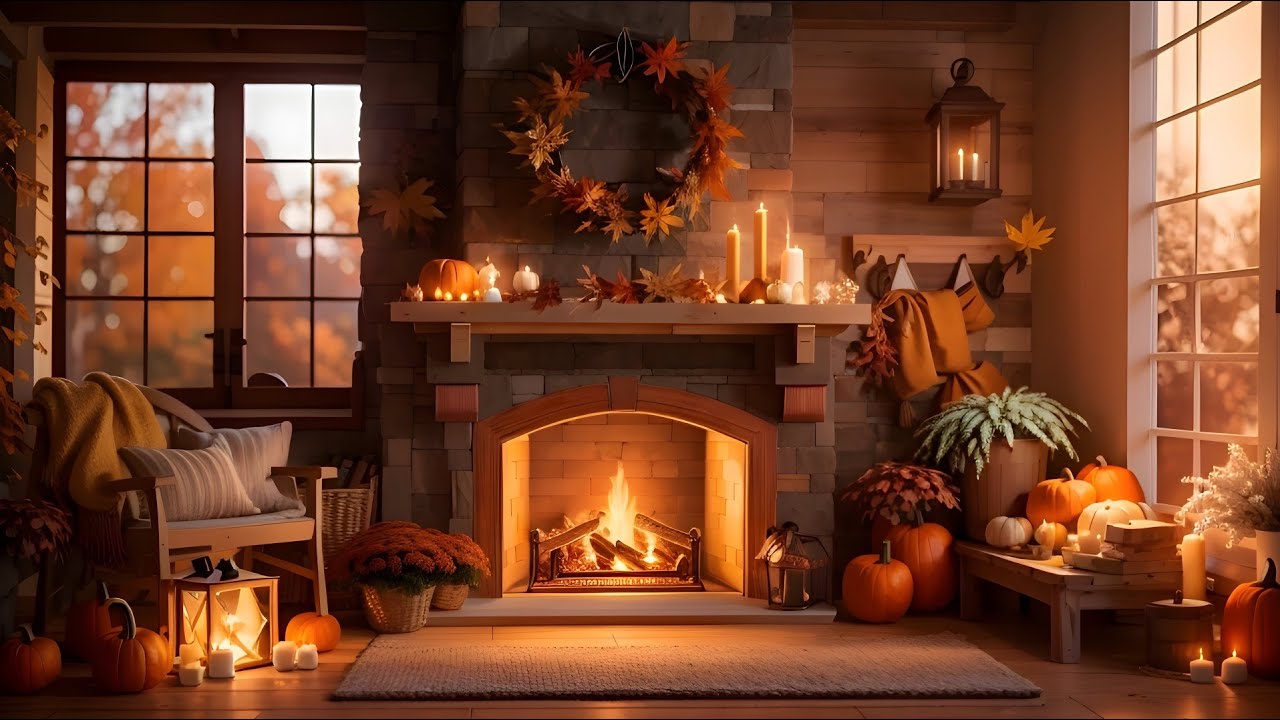 Autumnрџќ Cozy Fireplace Ambience And Nature Sounds For Sleep And