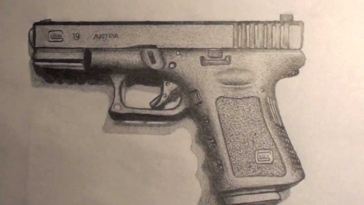 Glock 19 Drawing Finished Product Youtube