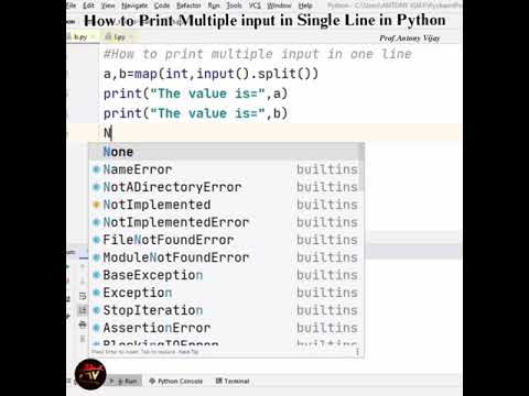How To Print Multiple Input In Single Line In Python Prof Antony