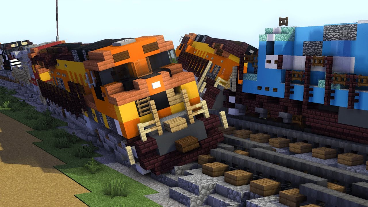Minecraft Kismet Train Collision Animation Youtube