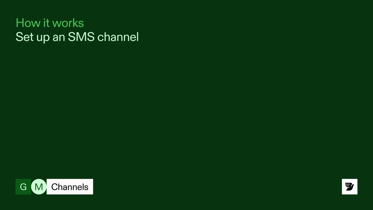 Set Up An Sms Channel Youtube