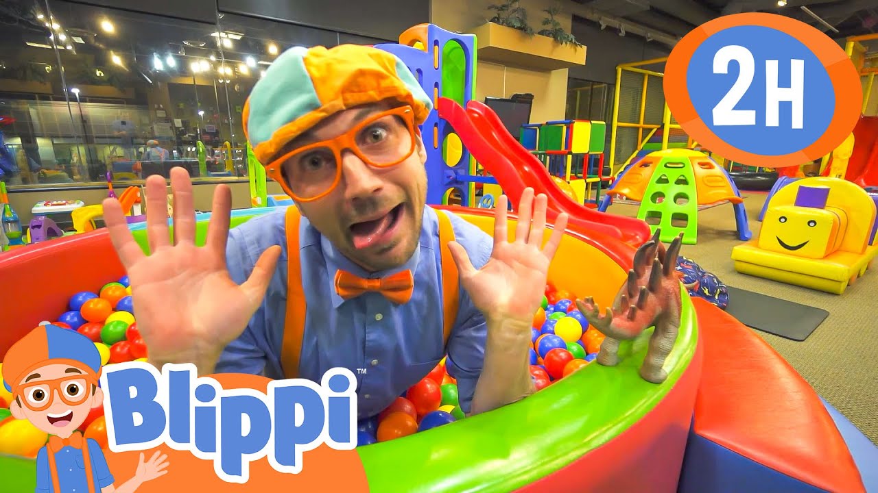 Blippi Visits An Indoor Playground Blippi Kids Playground