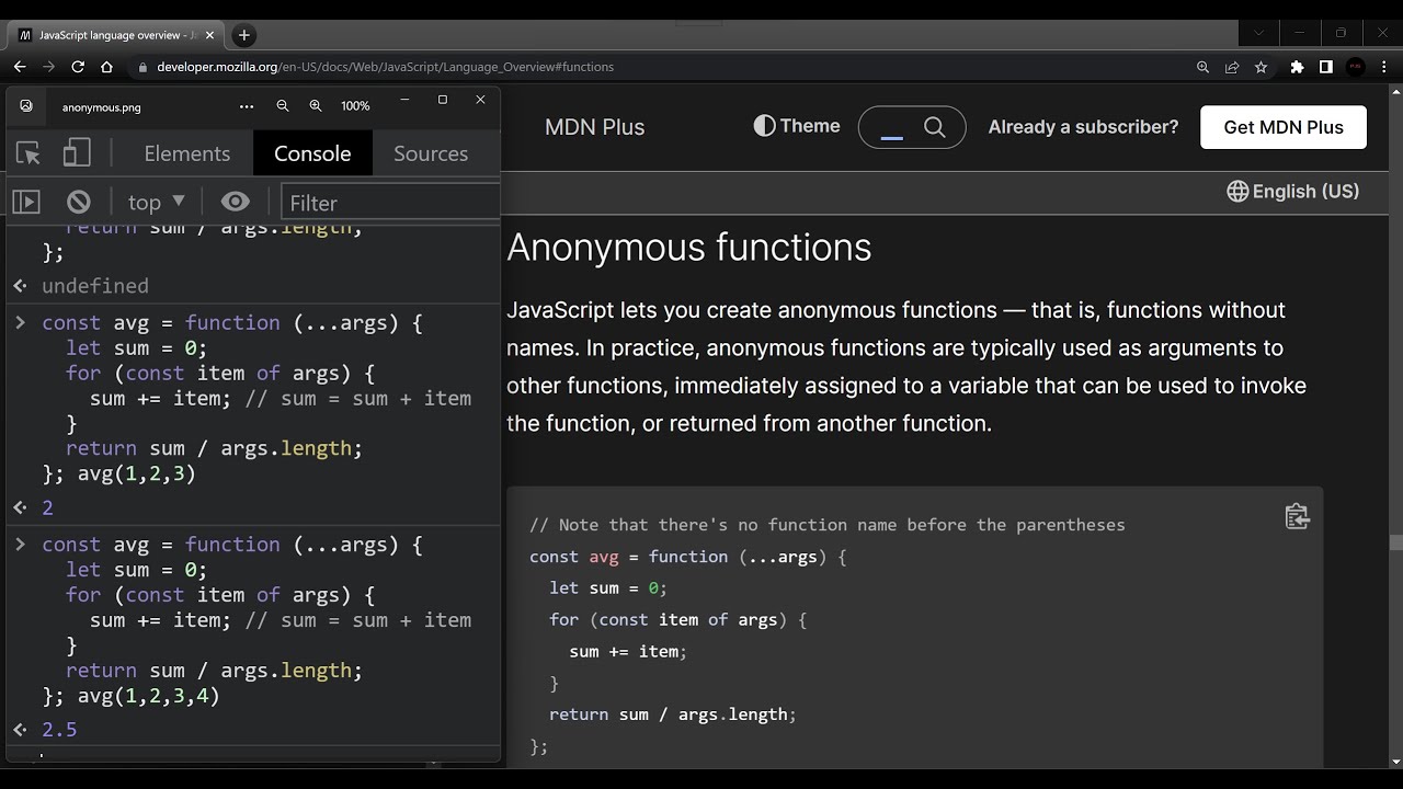Javascript Anonymous Functions Youtube