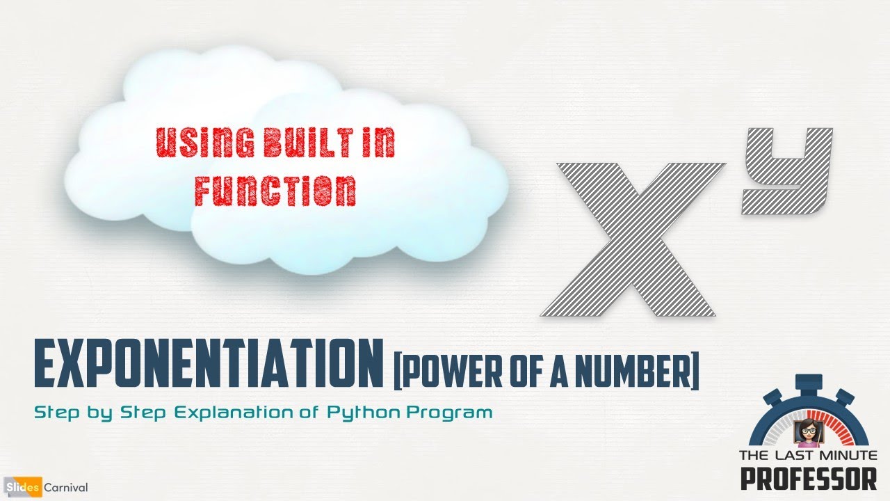 Exponentiation Power Of A Number Using Built In Function In Python