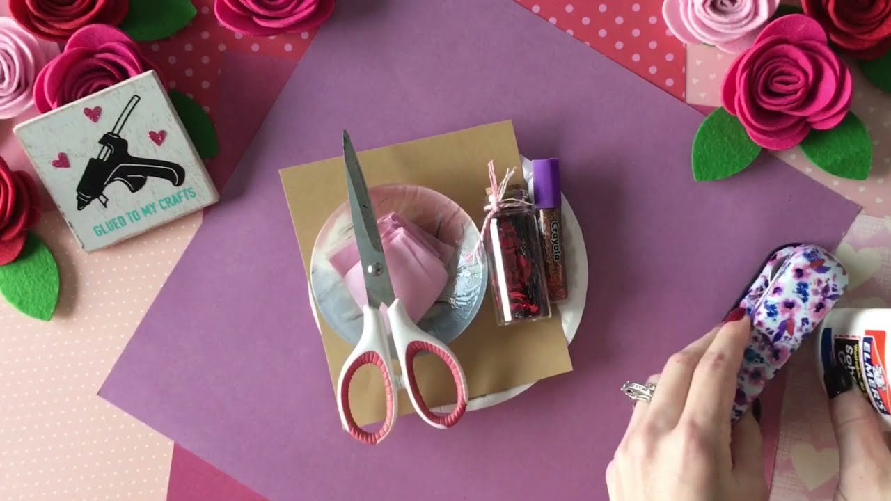 How To Make A Paper Plate Valentine Lollipop Kid Craft Idea Youtube