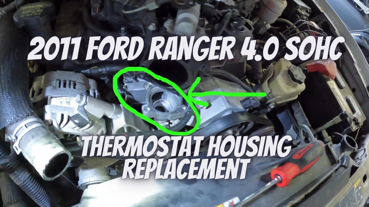 2011 Ford Ranger 4 0 Sohc Thermostat Housing Replacement Youtube