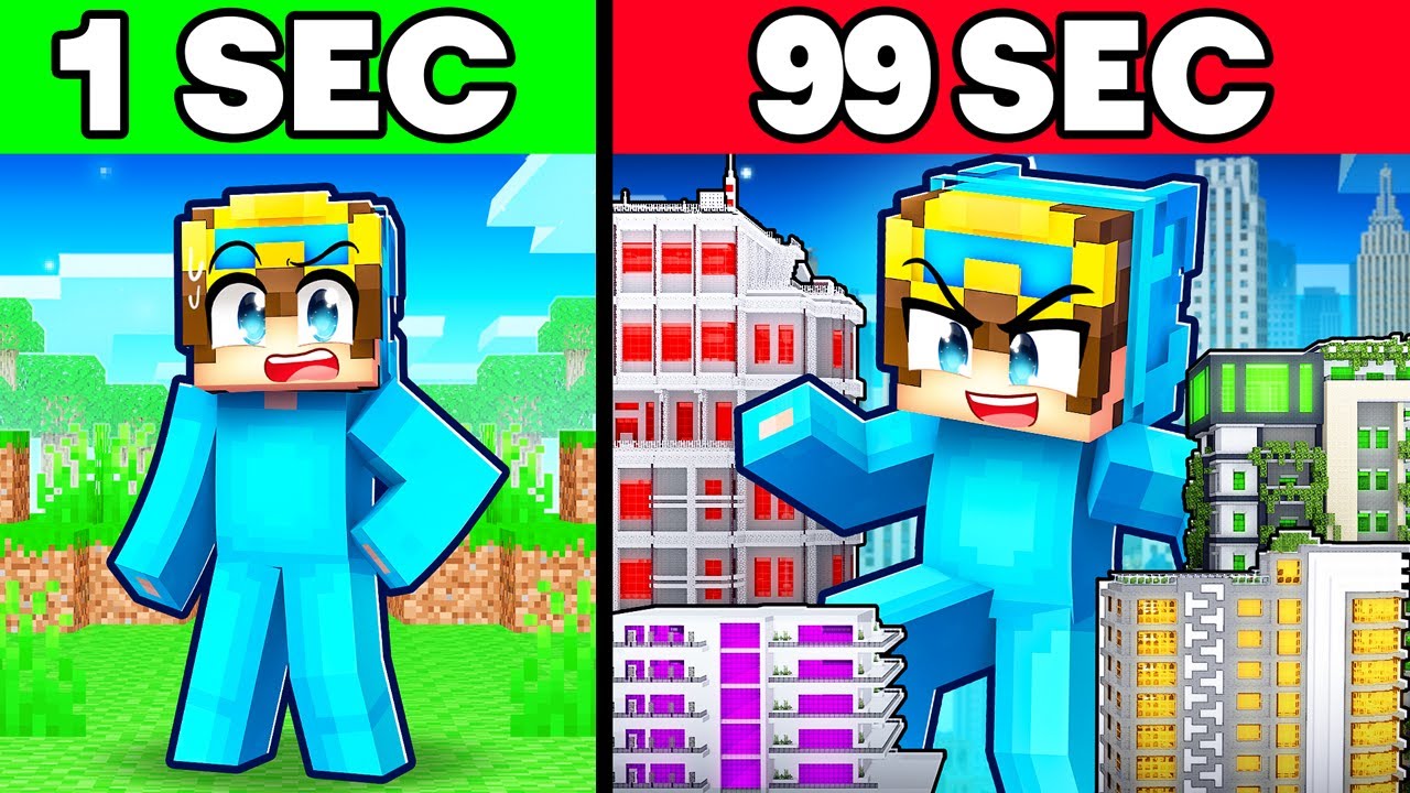 Minecraft But 10x Size Every Second Youtube