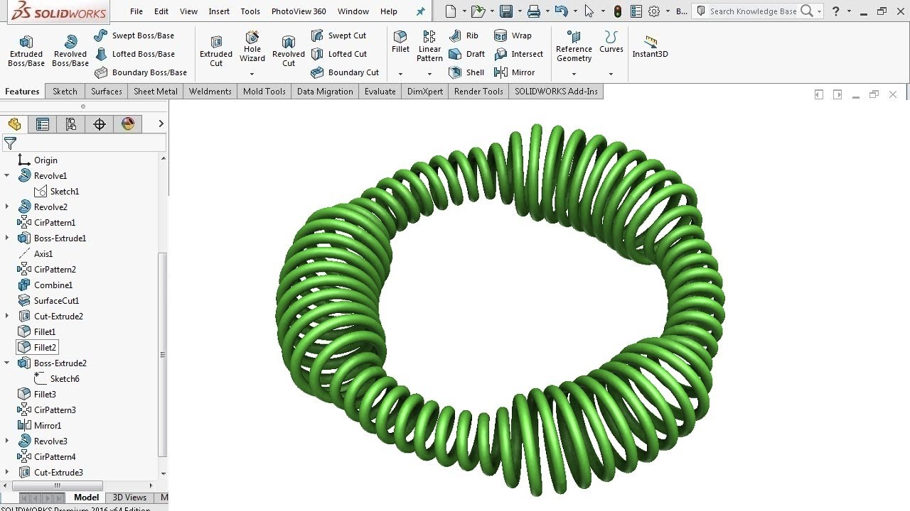 Spring Solidworks Tutorial Youtube