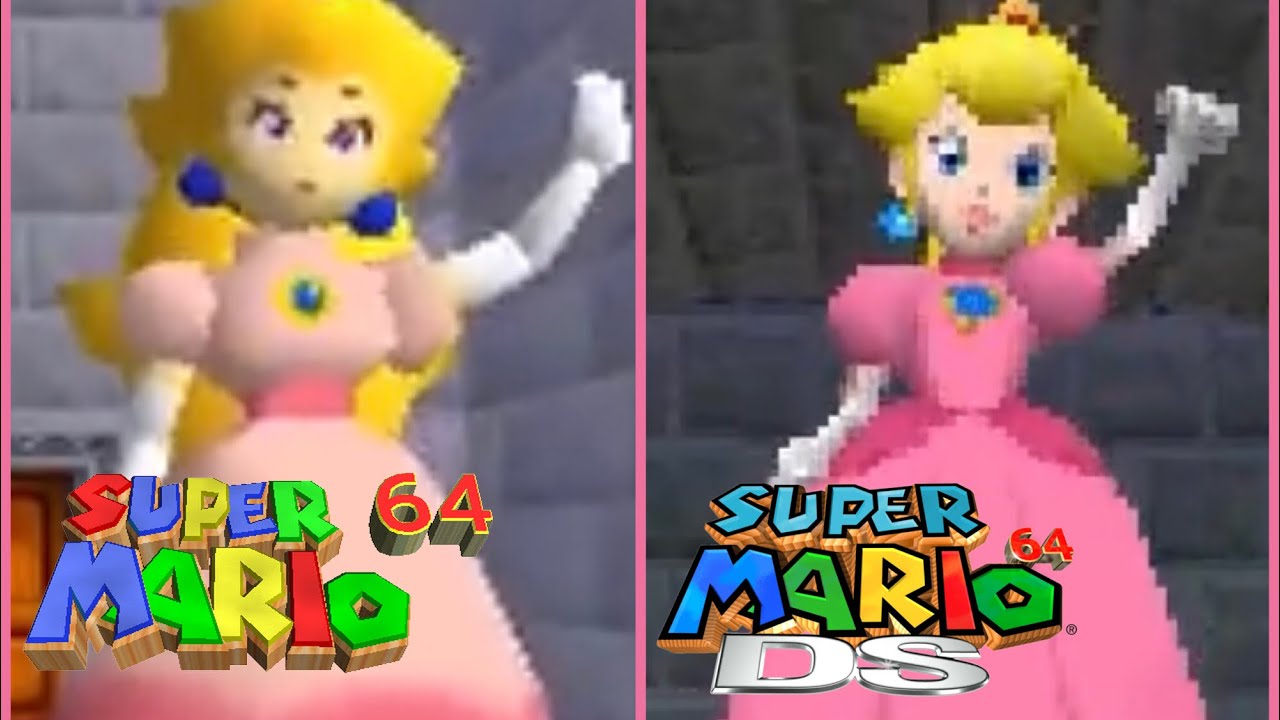 Super Mario 64 Super Mario 64 Ds All Princess Peach Scenes Youtube