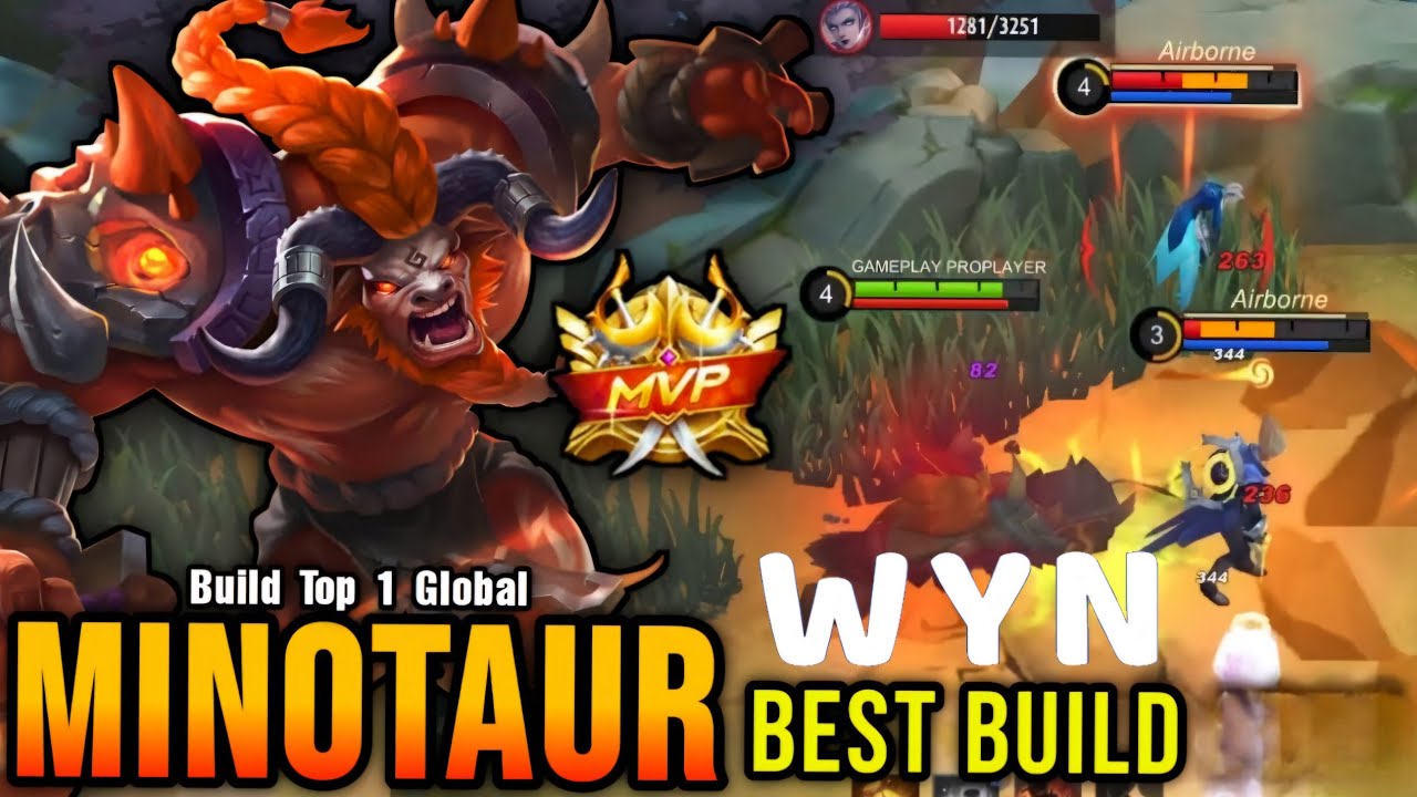 Minotaur Perfect Set Tank Gameplay Top Global Minotaur Build Emblem