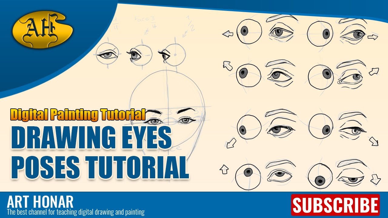 Drawing Eyes Posess Tutorial Youtube