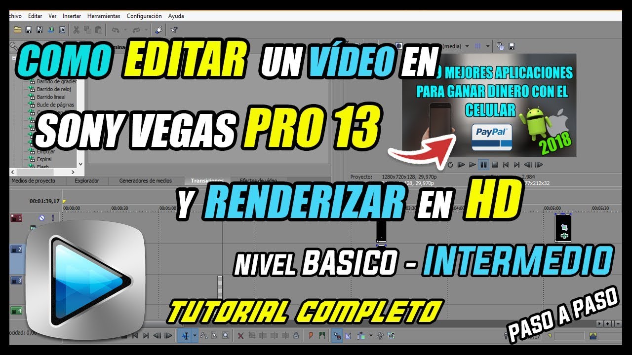 Como Editar Y Renderizar Un Video 道 Con Sony Vegas Pro 13 2018 Bien
