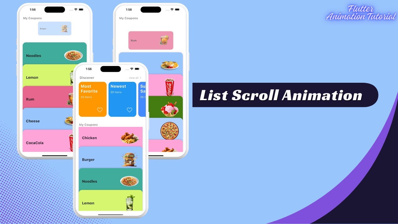 Flutter Animation List Scroll Youtube