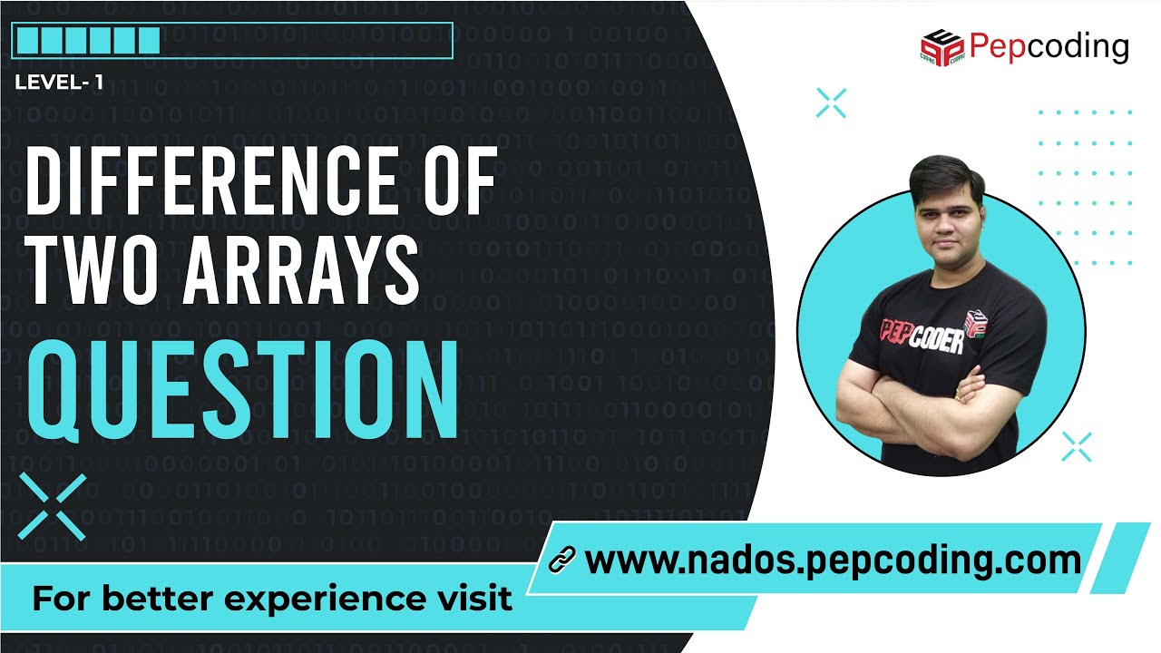 Difference Of Two Arrays Question Youtube