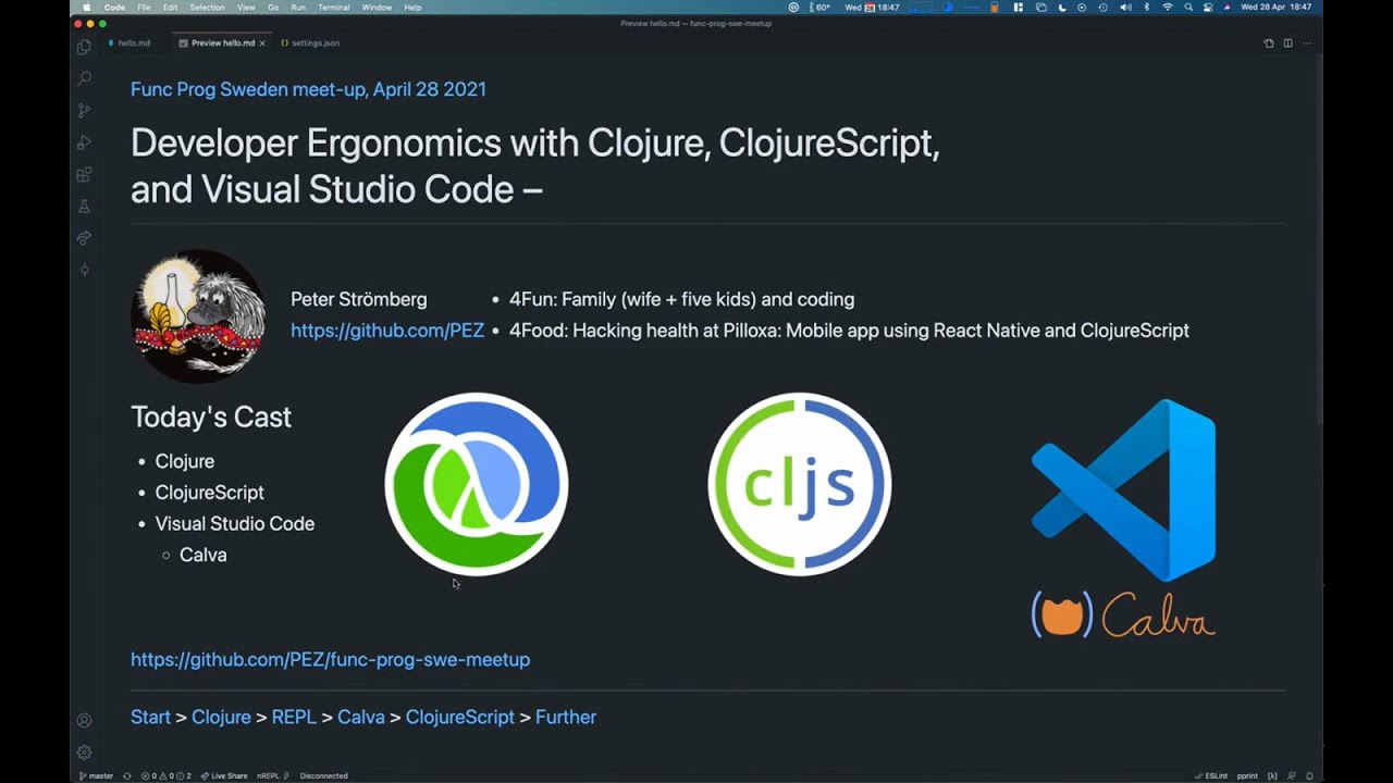 Developer Ergonomics With Vs Code Clojure And Clojurescript By Peter