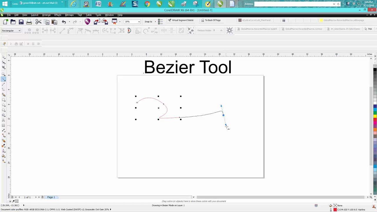 Corel Draw Tips Tricks Bezier Tool Youtube