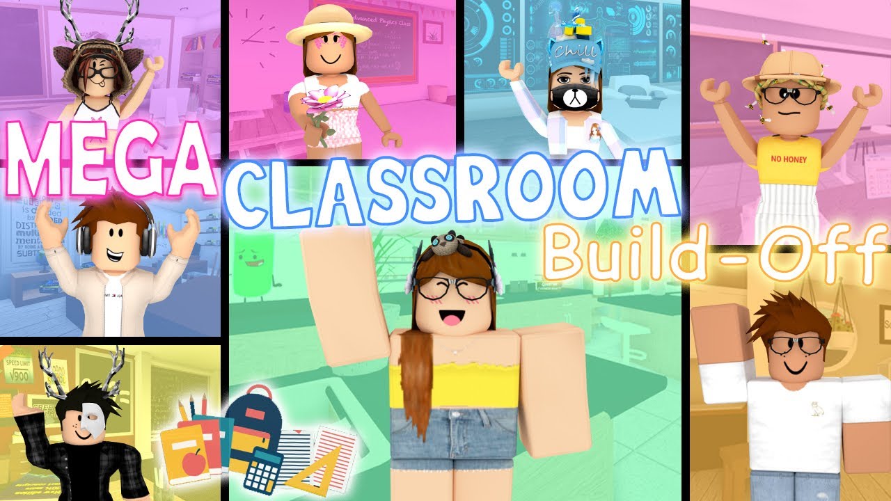 Mega School Classroom Build Off Panda V S 7 Fans Youtube