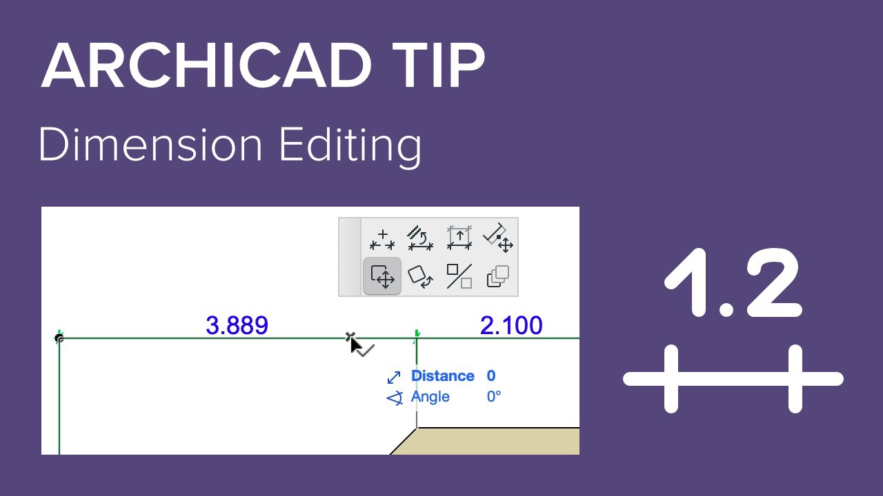 Archicad Tip Dimension Editing Youtube