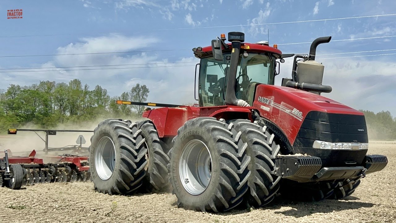 Case Ih 580 Steiger Tractor Disking Youtube