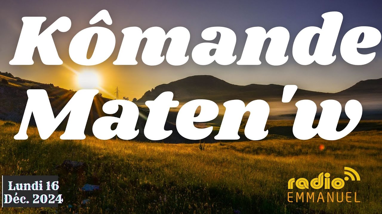 Kômande Maten W Radio Emmanuel Pierre Binse Roche Youtube