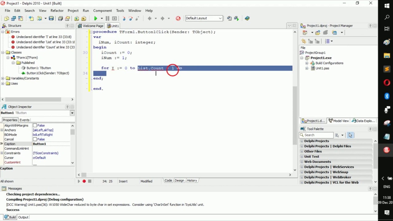 While Loop Delphi Tutorial Part 27 Youtube