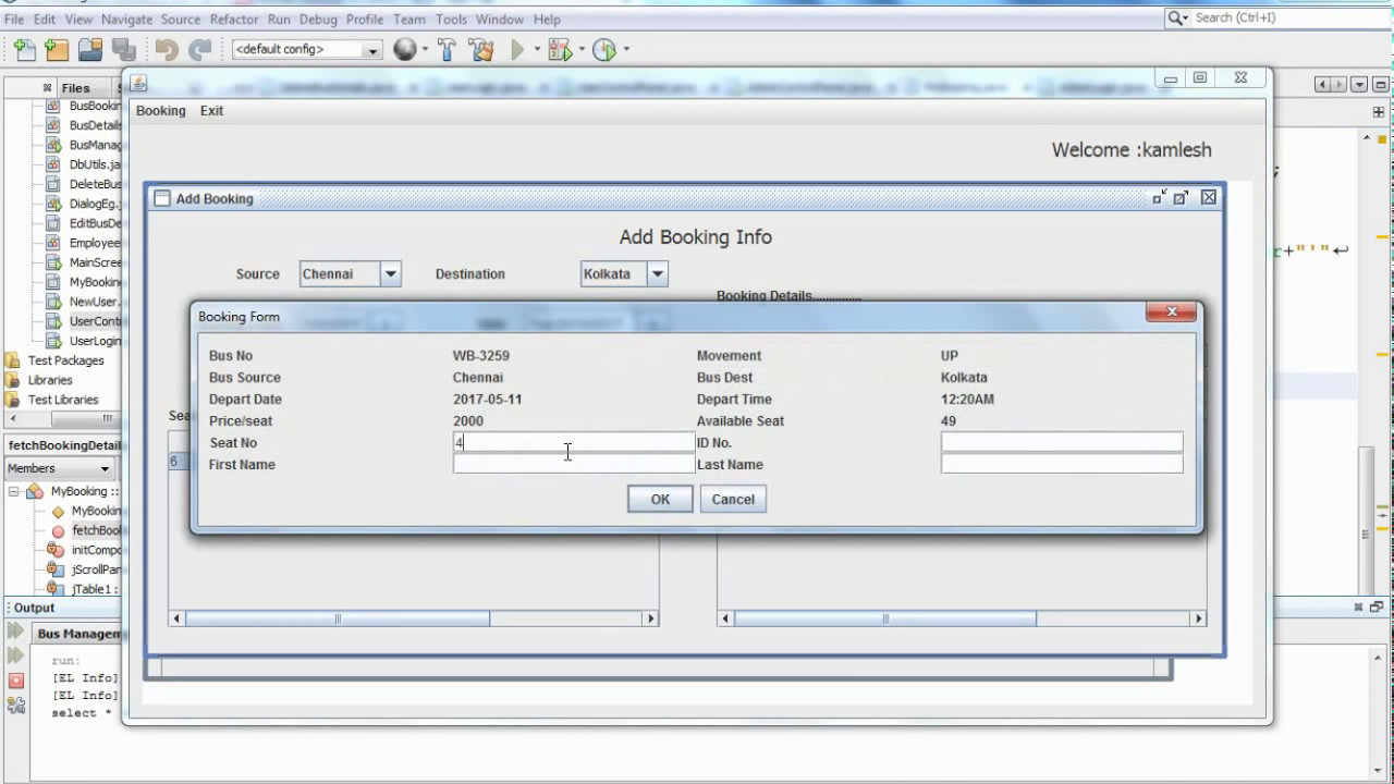 Java Swing Project Bus Reservation System Youtube