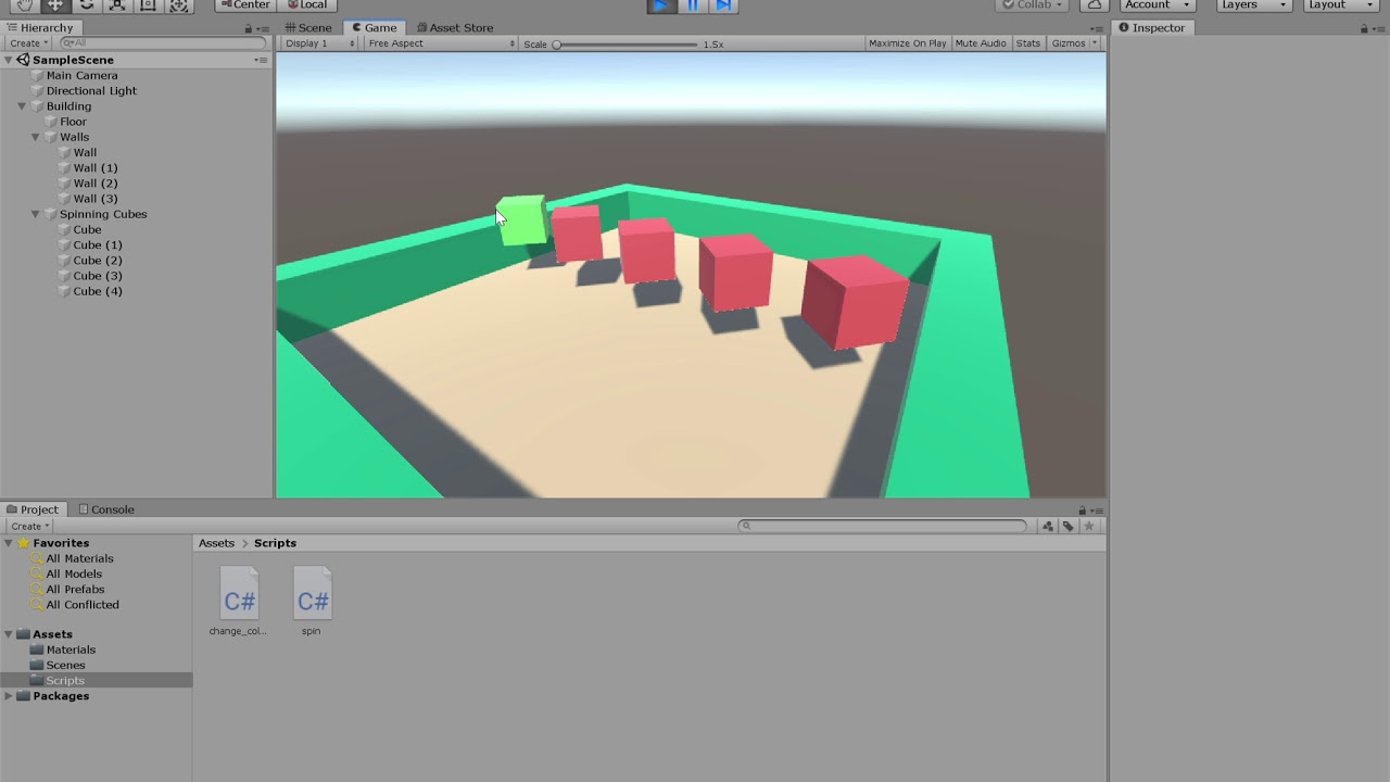 Simple 3d Cube Rotation Unity3d Youtube