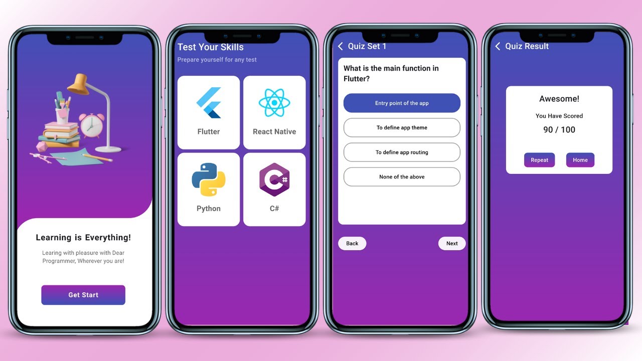 Complete Functional Quiz App In Flutter Youtube