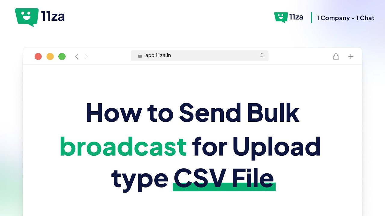 How To Send Broadcast For Upload Type Csv File Youtube