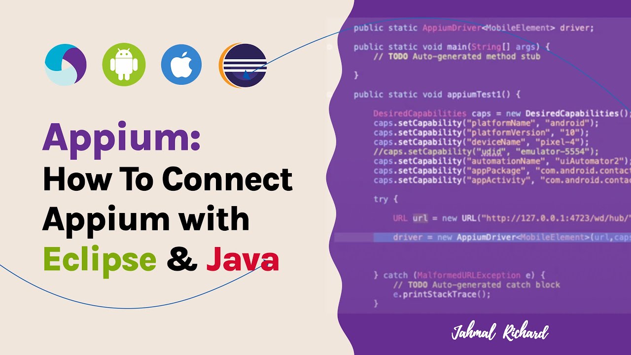 Appium Part 5 How To Setup Appium In Java Using Eclipse And Emulator
