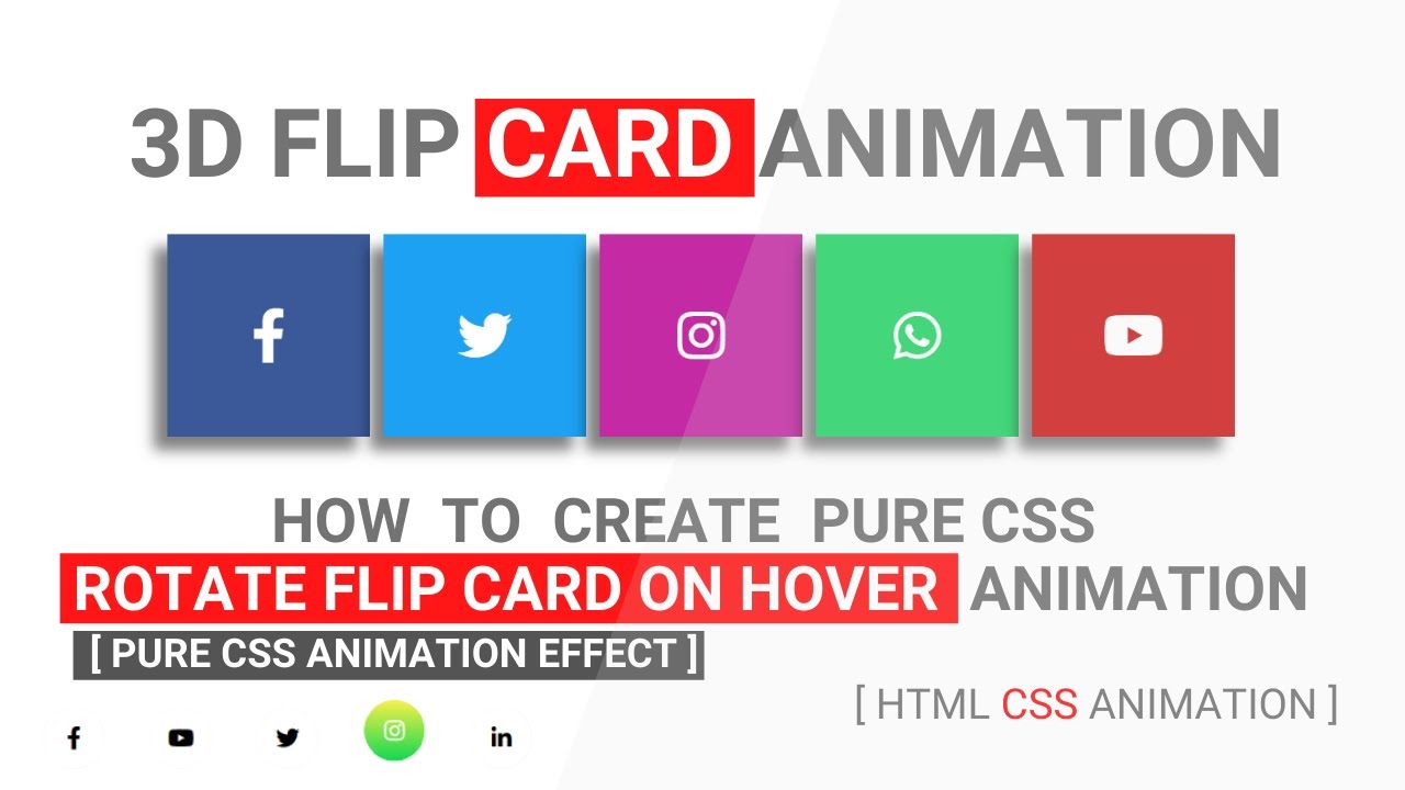 Css 3d Flip Card Animation Effect Using Font Awesome Icon On Hover