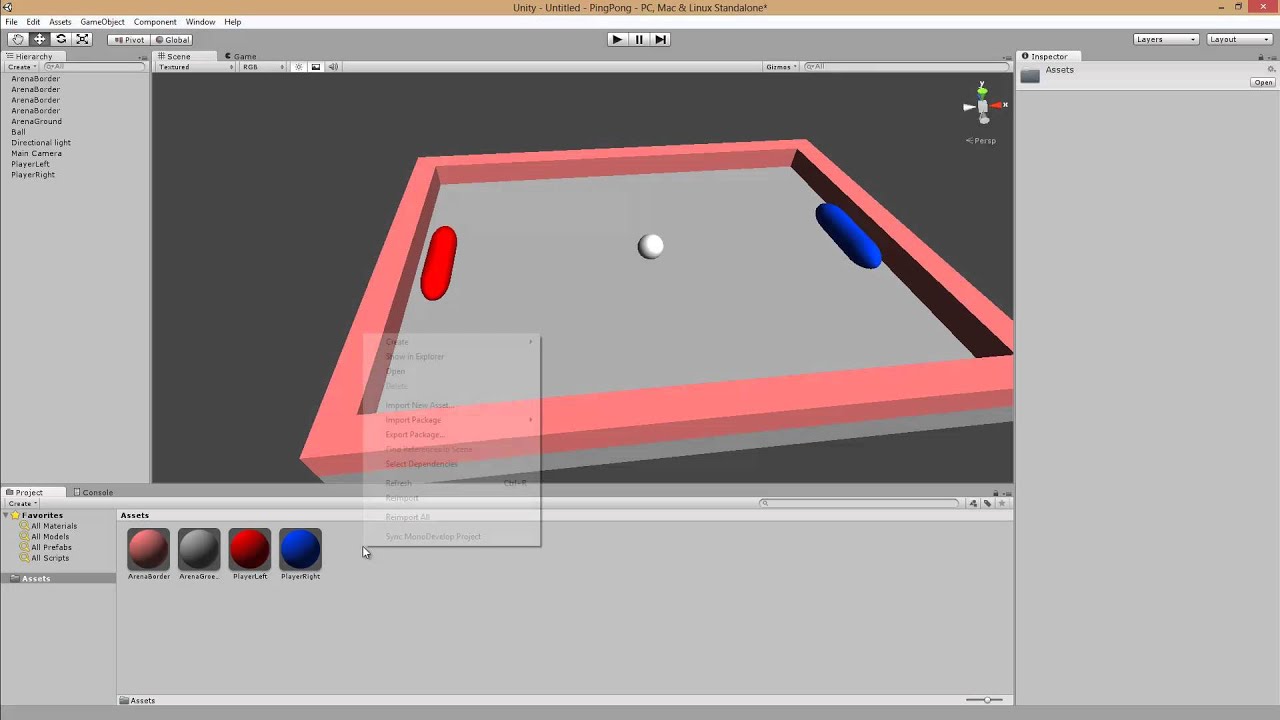 Unity3d Introduction 3d Ping Pong Youtube