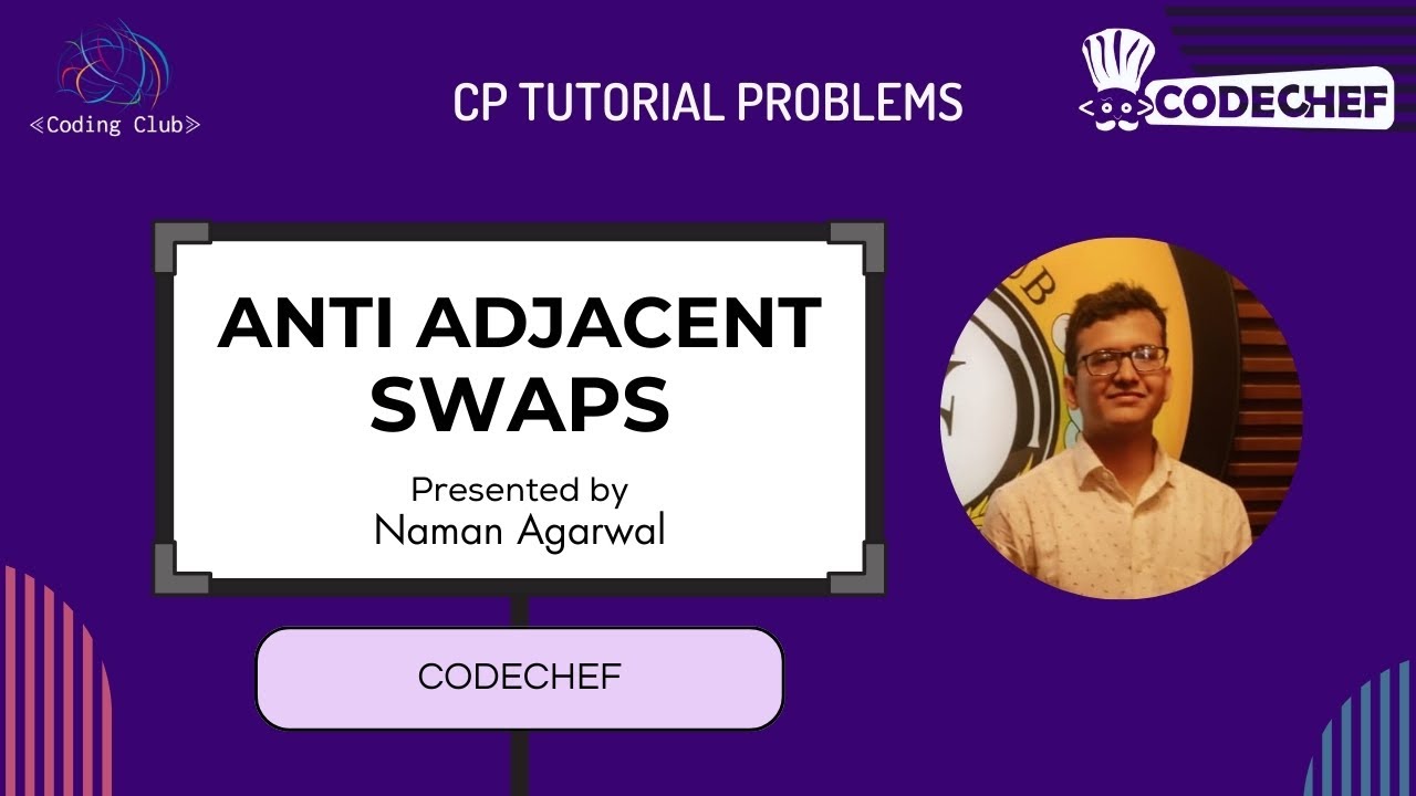 Anti Adjacent Swaps Codechef Starters 121 Explanation Code