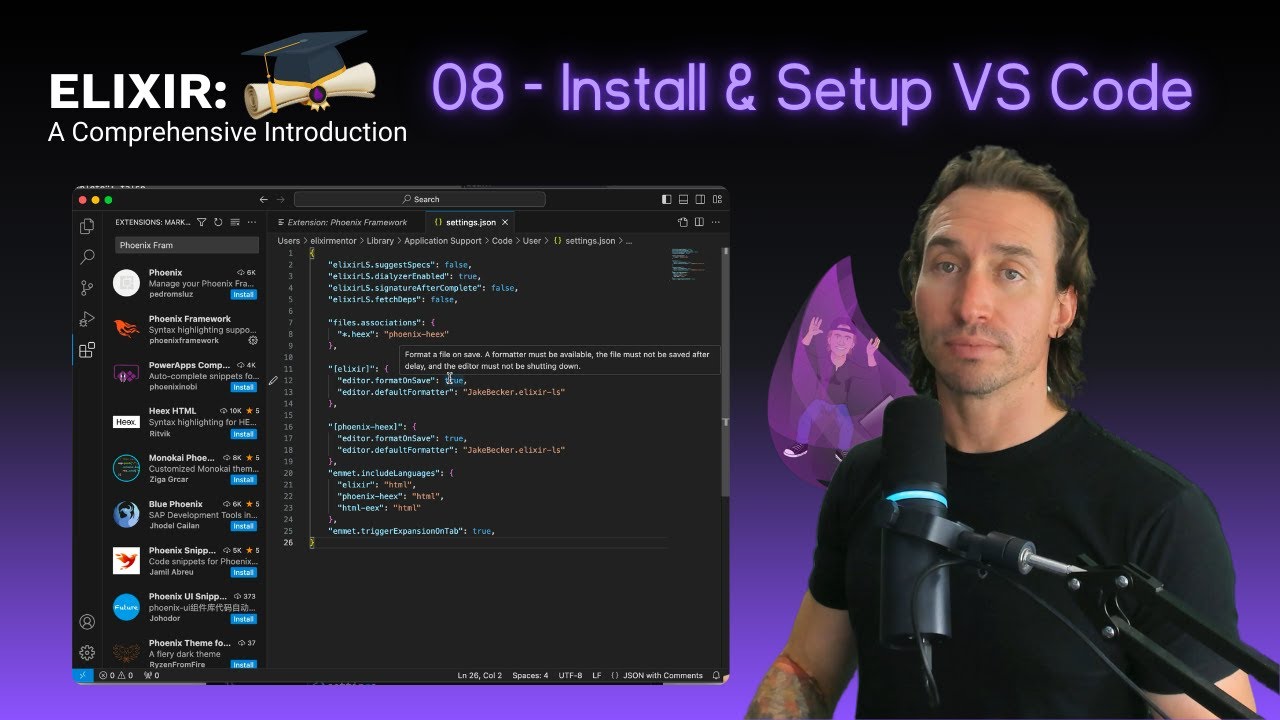 Elixir Full Course 8 Install And Setup Visual Studio Code Youtube