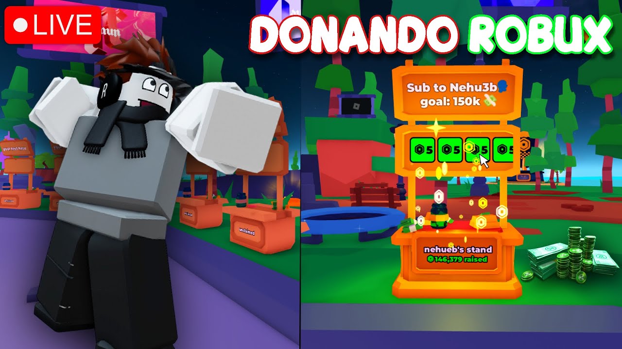Donando Robux En Directo Pls Donate Youtube
