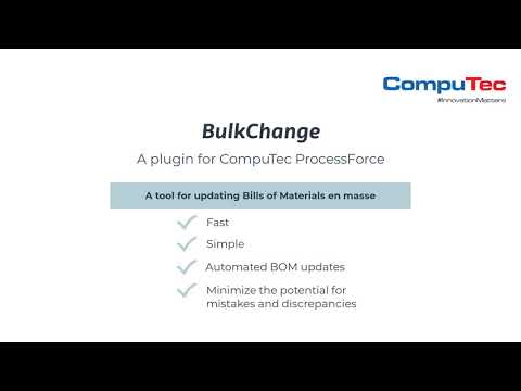 Computec Processforce Bulkchange Demonstration Youtube