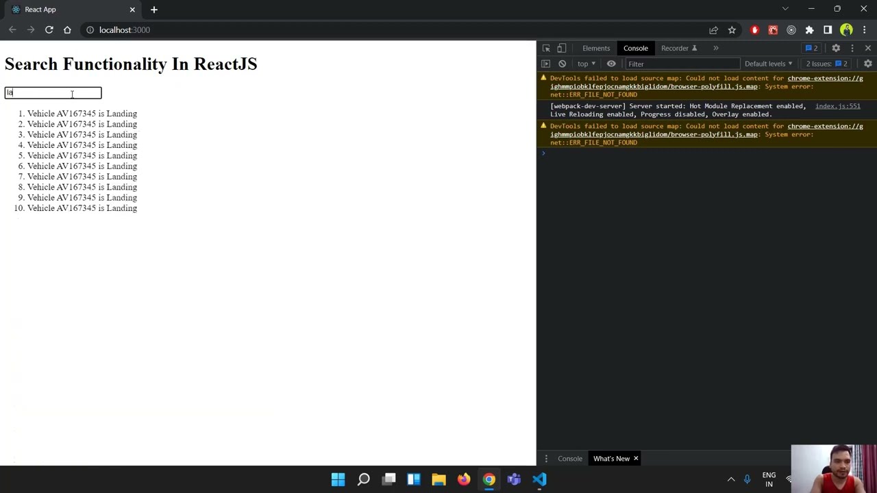 Search Functionality In Reactjs Filter List By Search In React Js