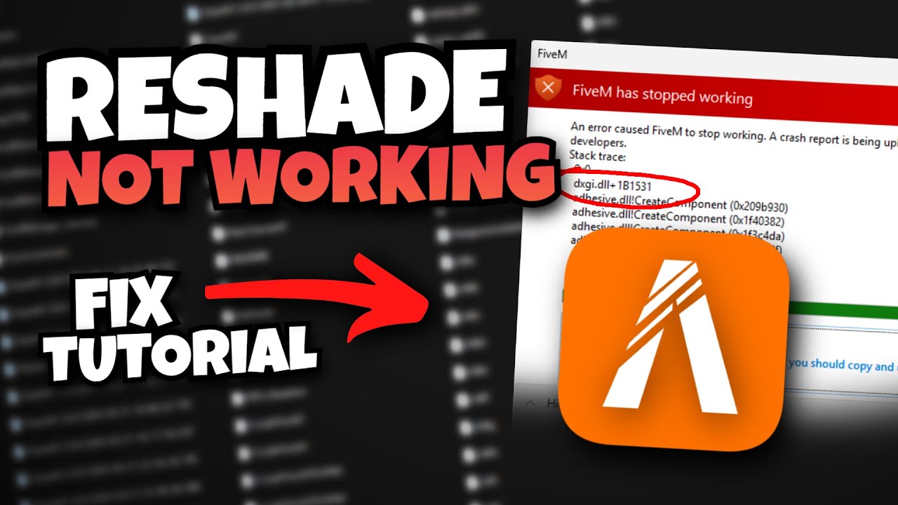 Fix Reshade Dxgi Crash Error For Fivem Step By Step Tutorial Youtube