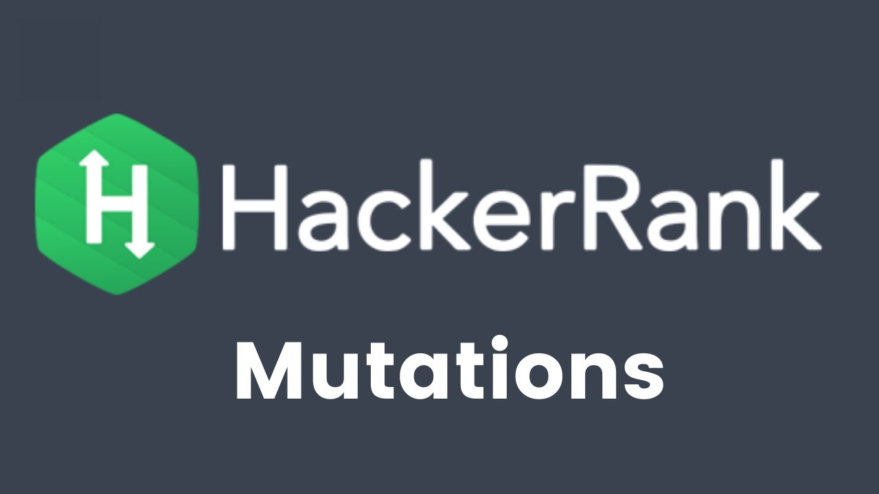 Hackerrank Mutations Python Youtube