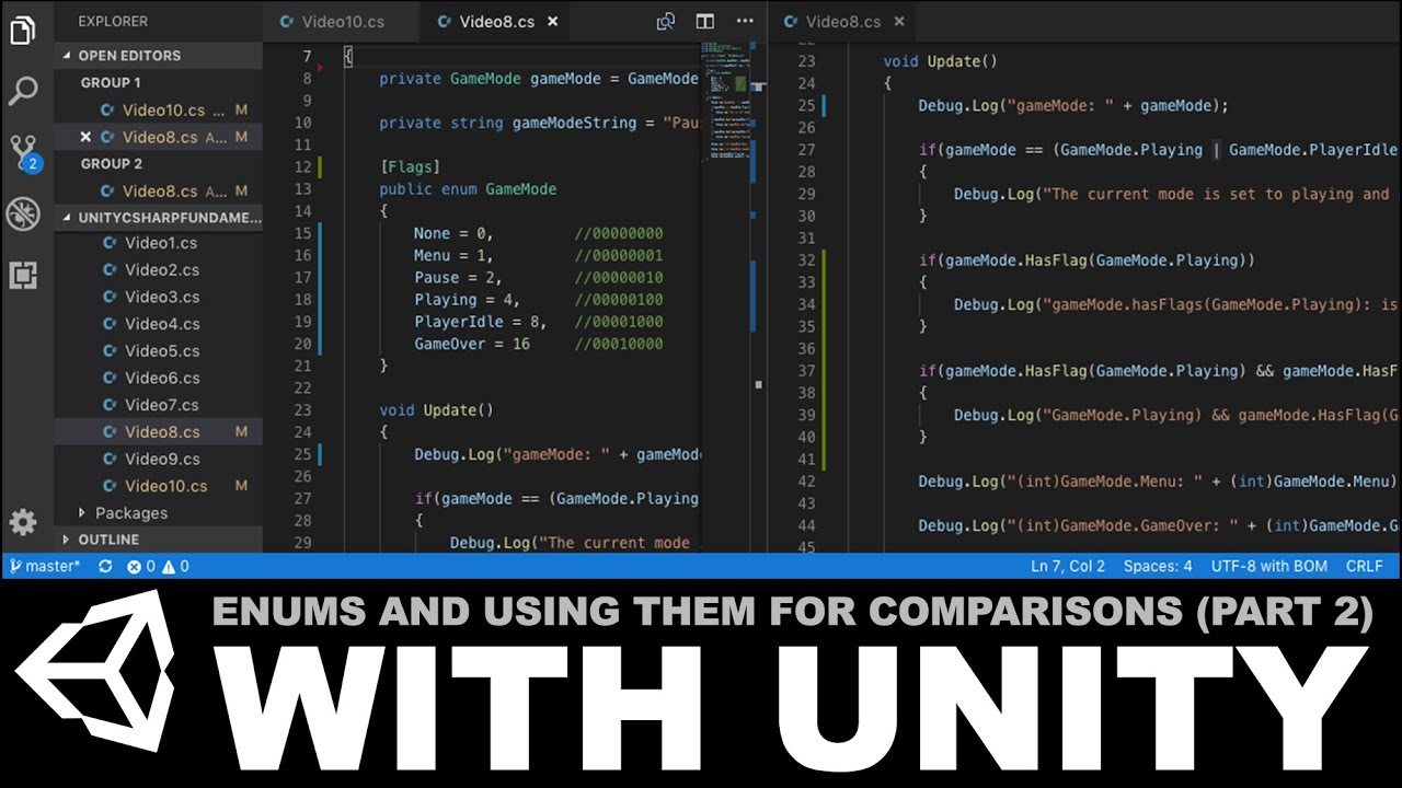 Unity C Fundamentals Enums And Using Them For Logical Comparisons