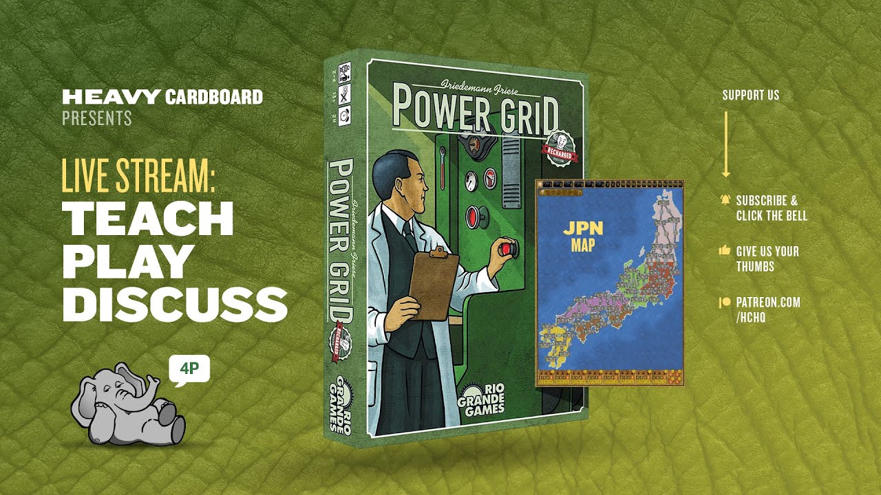 Power Grid Japan 4p Teaching Play Through Round Table By Heavy