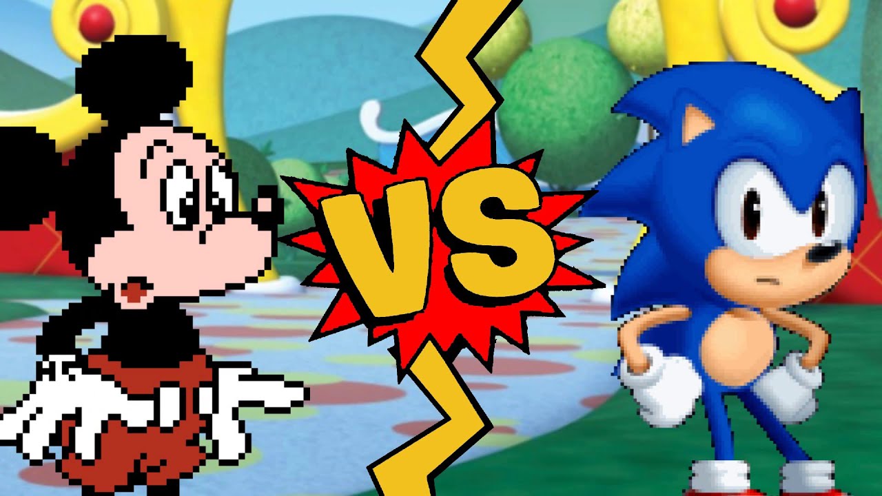 M U G E N Battles Mickey Mouse Vs Sonic The Hedgehog Youtube