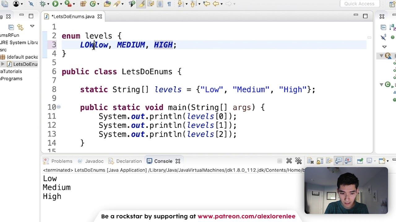 Java Enum Tutorial 96 Youtube