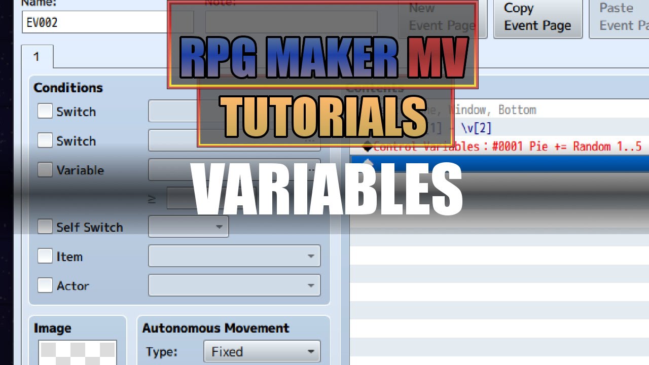 Rpg Maker Mv Complete Variable Tutorial Youtube