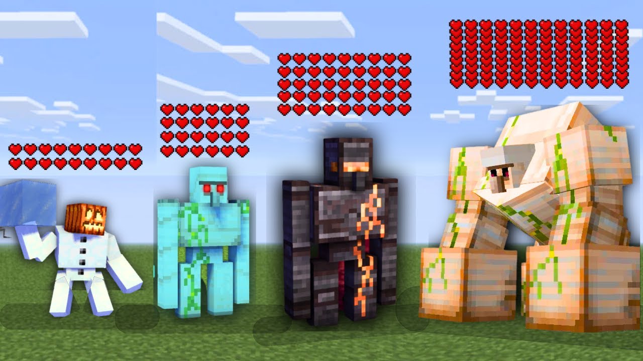 Who Is The Strongest Golem In Minecraft Youtube