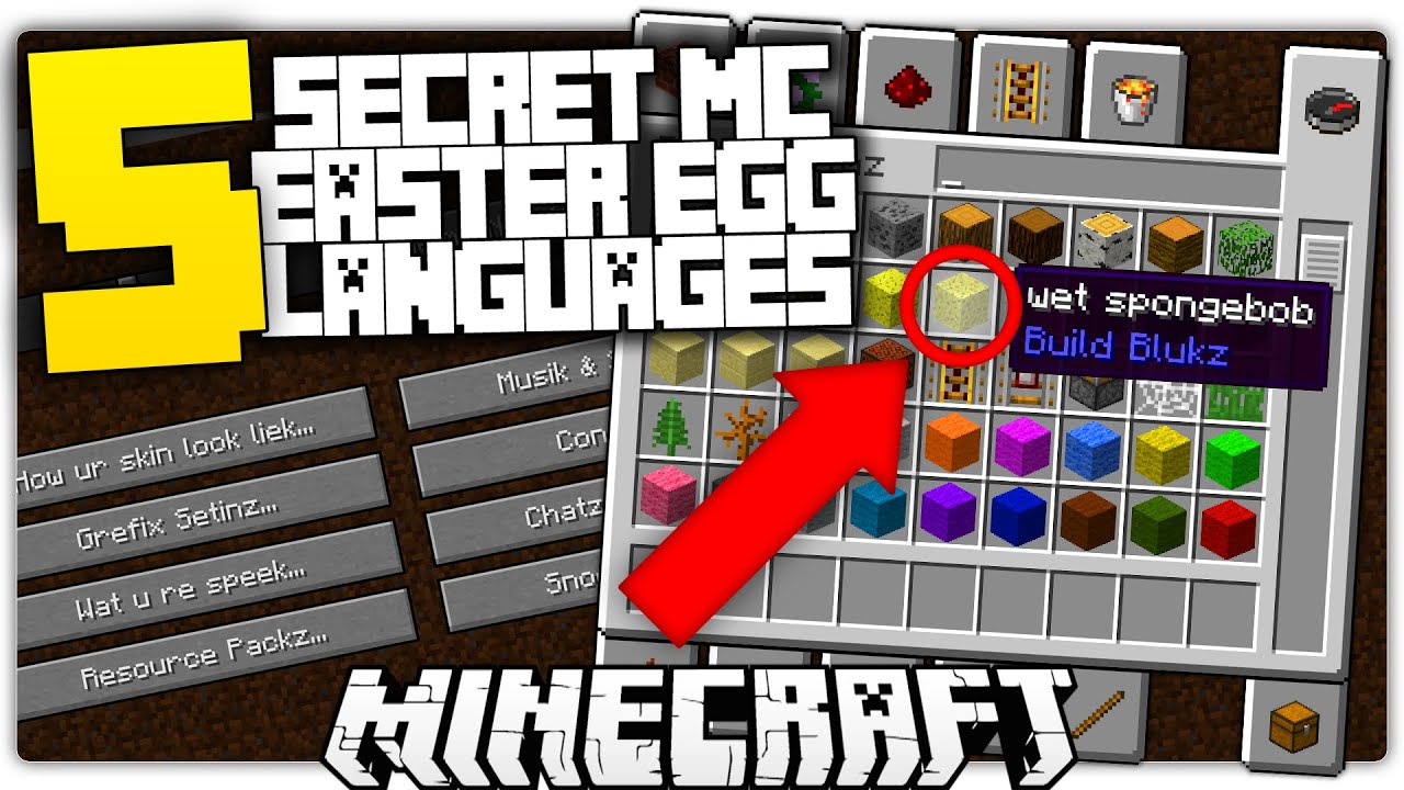 5 Secret Easter Egg Languages In Minecraft Youtube