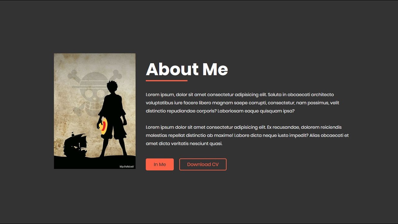 Membuat Page About Me Menggunakan Html Css Youtube