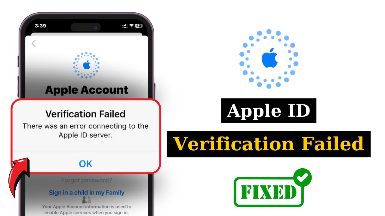 How To Fix Apple Id Verification Failed On Iphone Error Connecting To