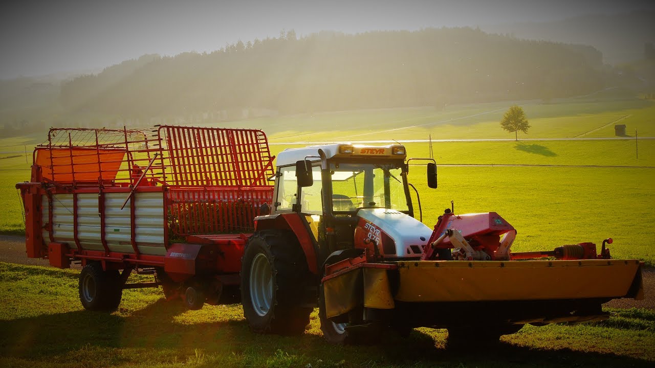 Eingrasen Steyr 975 Pöttinger Ernteprofi Nikon Fullhd Youtube